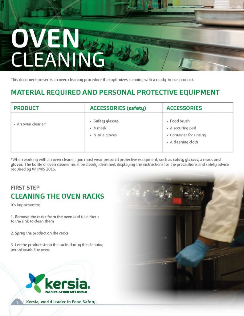 Method Sheet - OVEN CLEANING - Kersia Canada